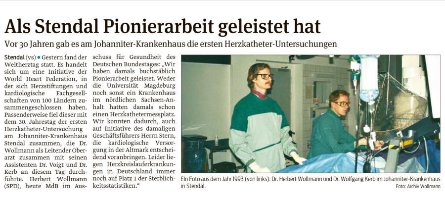 Volksstimme vom 30. September 2023: Als Stendal Pionierarbeit geleistet ...